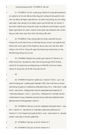 Vitamin tan trong dầu | PDF