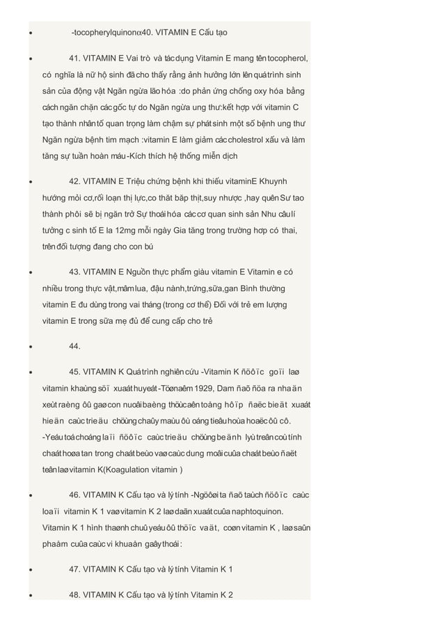 Vitamin tan trong dầu | PDF
