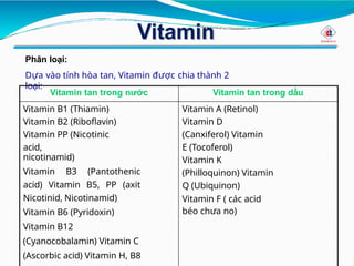 Bài giảng Dược lý Vitamin và khoáng chất.pptx