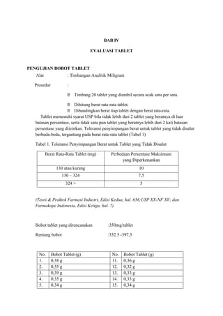 Laporan Praktikum Pembuatan Tablet Vitamin-C | PDF
