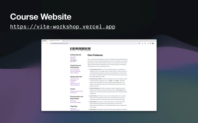 Vite, Workshop Slides (Frontend Masters) | PDF | Web Development | Internet