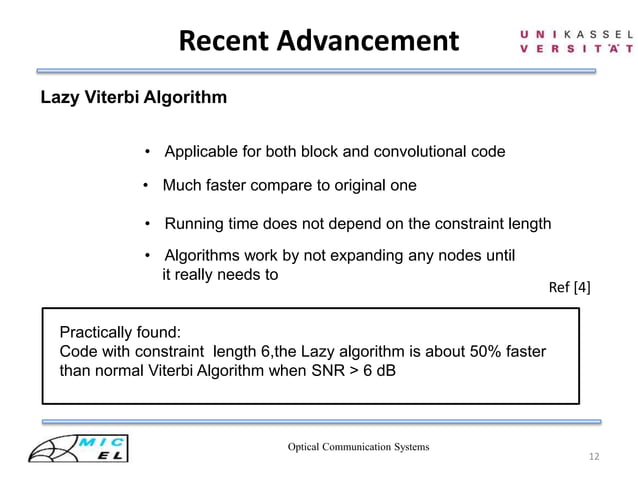 Viterbi decoder in optical comm system | PPT