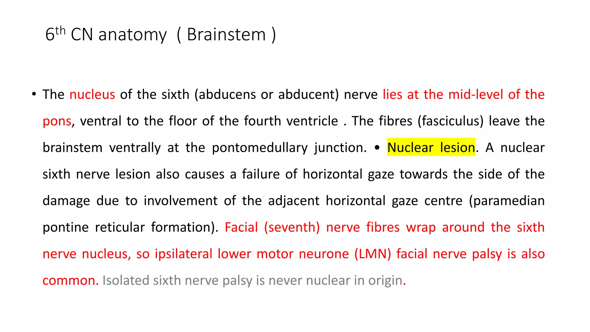 Vi th cranial nerve | PPTX