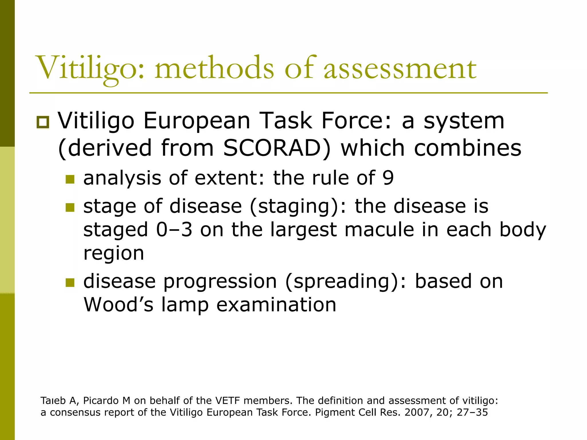 Vitiligo - clinical classification by Dr. George Tiplica | PDF