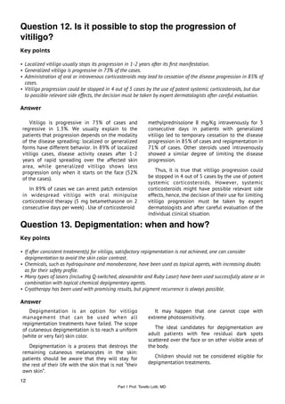 Vitiligo Q&A | PDF | Skin and Dermatology | Diseases and Conditions