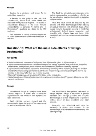 Vitiligo Q&A | PDF | Skin and Dermatology | Diseases and Conditions