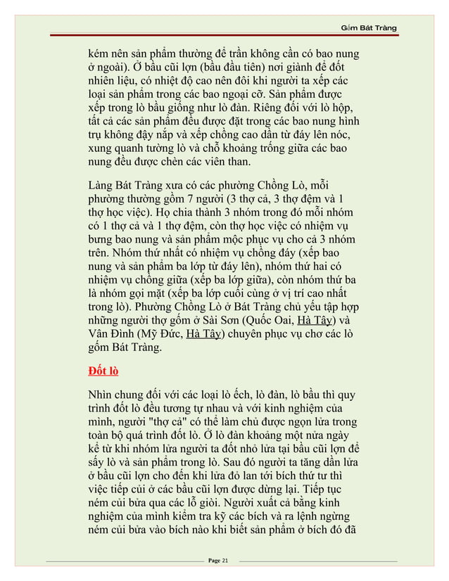 VIỆT NAM- Gốm BÁT TRÀNG | DOC