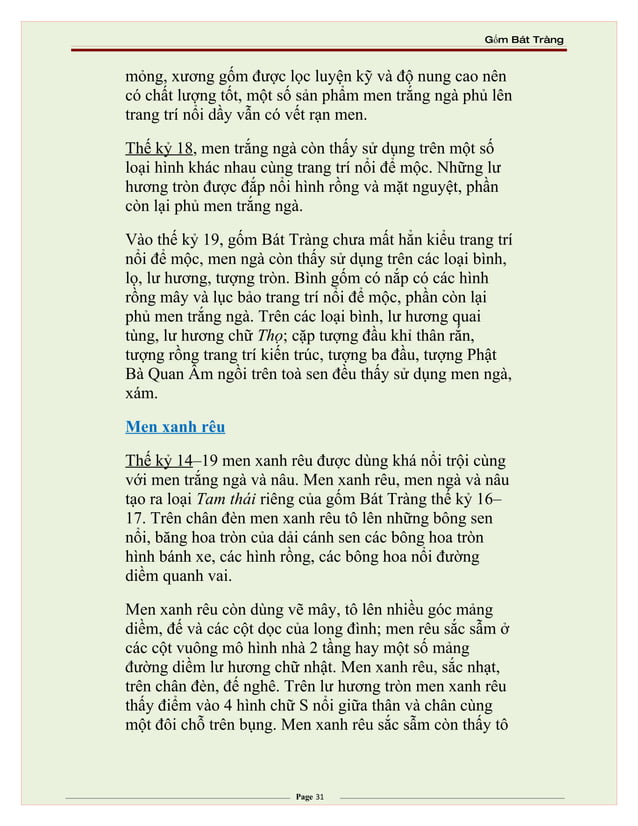 VIỆT NAM- Gốm BÁT TRÀNG | DOC