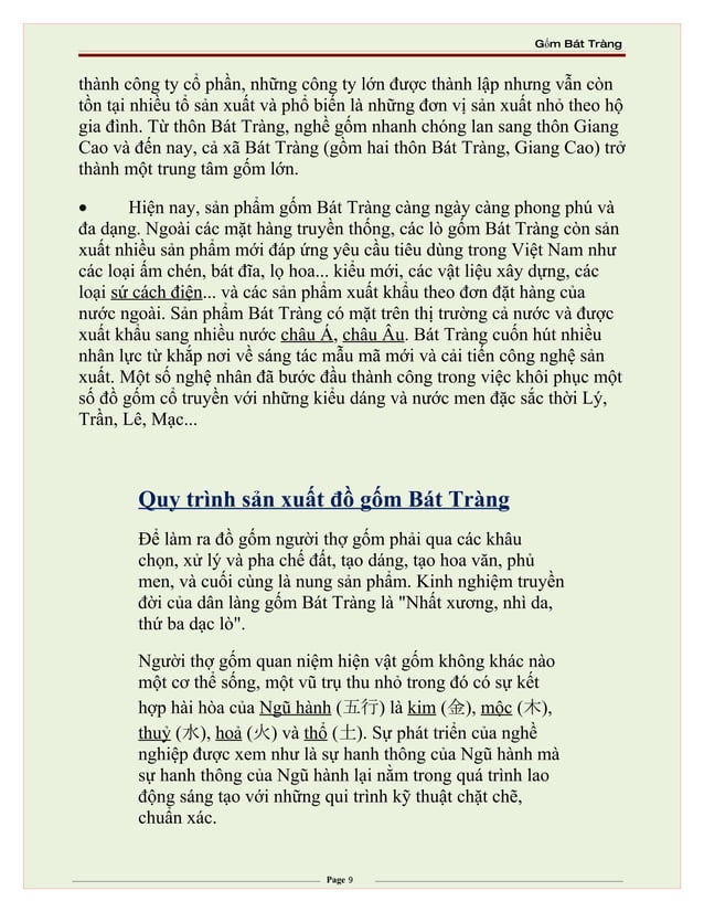 VIỆT NAM- Gốm BÁT TRÀNG | DOC