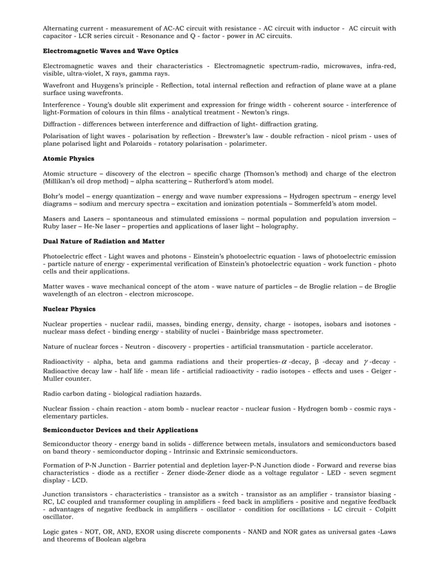 Vit physics syllabus | PDF