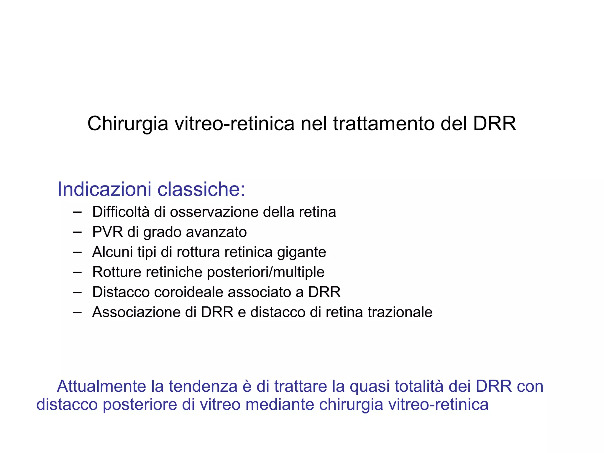 Vitrectomia nel distacco di retina | PPT