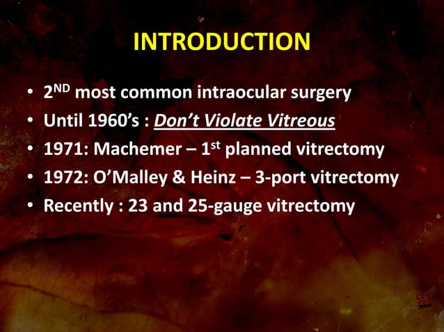 Vitrectomy | PPTX | Eye and Vision Conditions | Diseases and Conditions