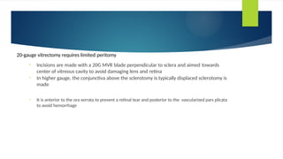 BASICS OF VITRECTOMY ,INSTRUMENTS,STEPS , | PPTX