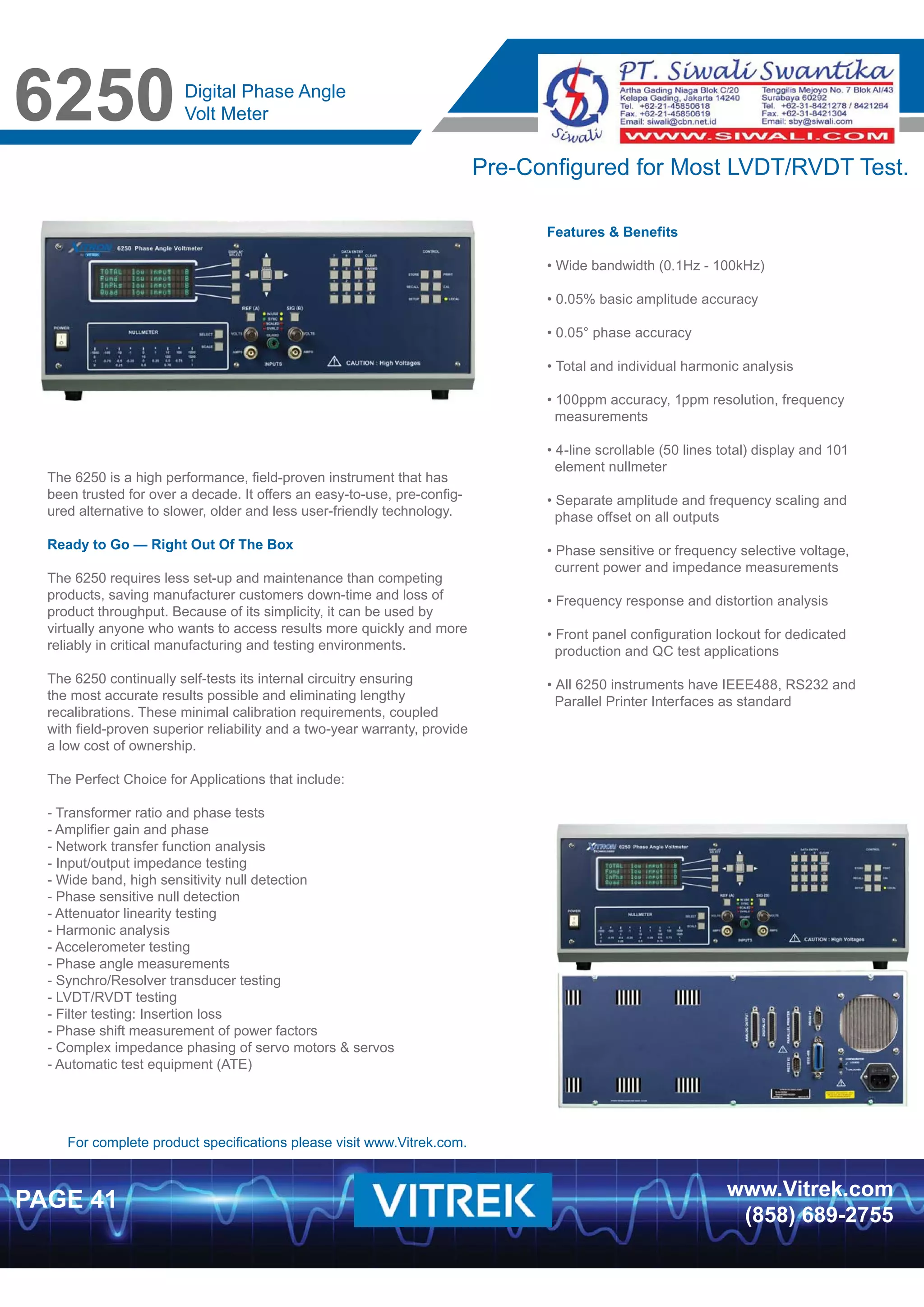Vitrek Catalog | Electrical Safety and Test Equipment | PDF