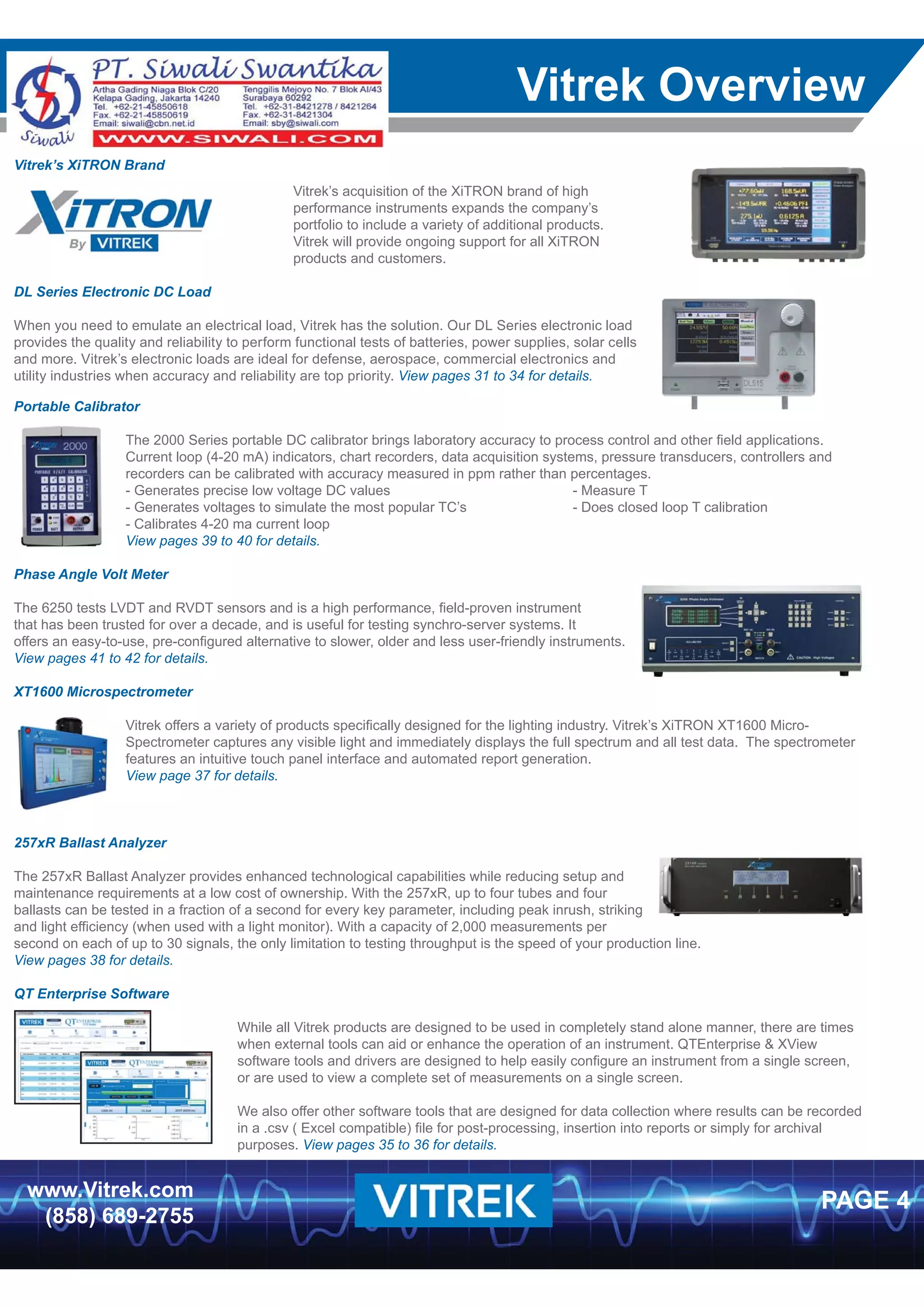 Vitrek Catalog | Electrical Safety and Test Equipment | PDF
