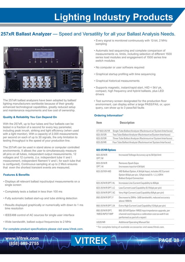 Vitrek Catalog | Electrical Safety and Test Equipment | PDF