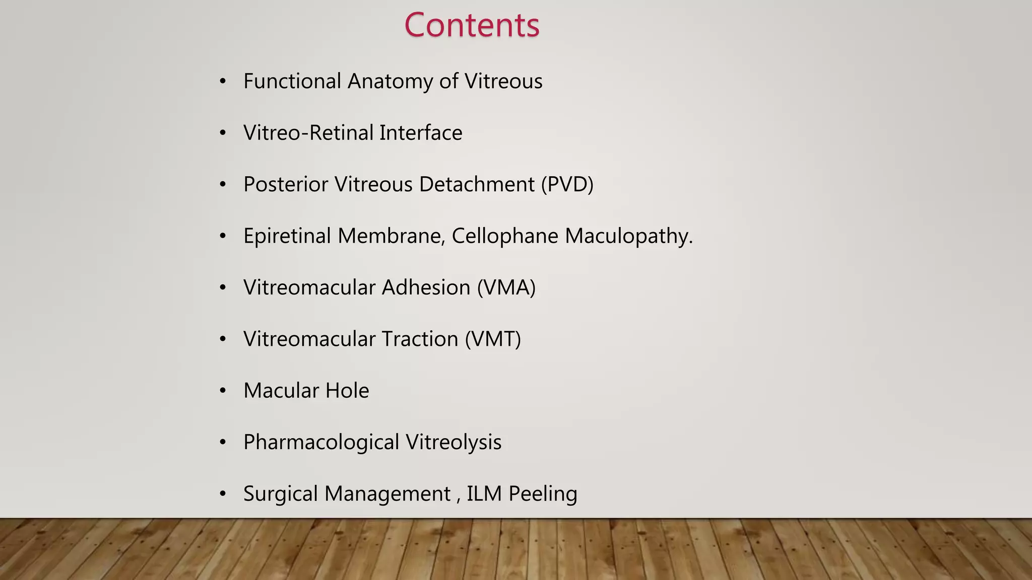 Vitreo macular interface disorder | PPTX