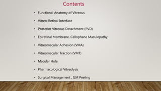 Vitreo macular interface disorder | PPTX