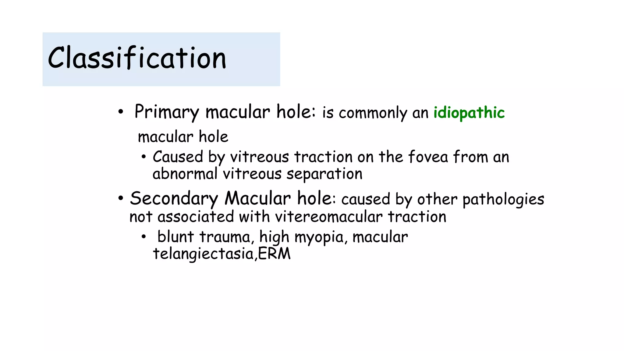 Vitreoretinal interface disorders | PPTX