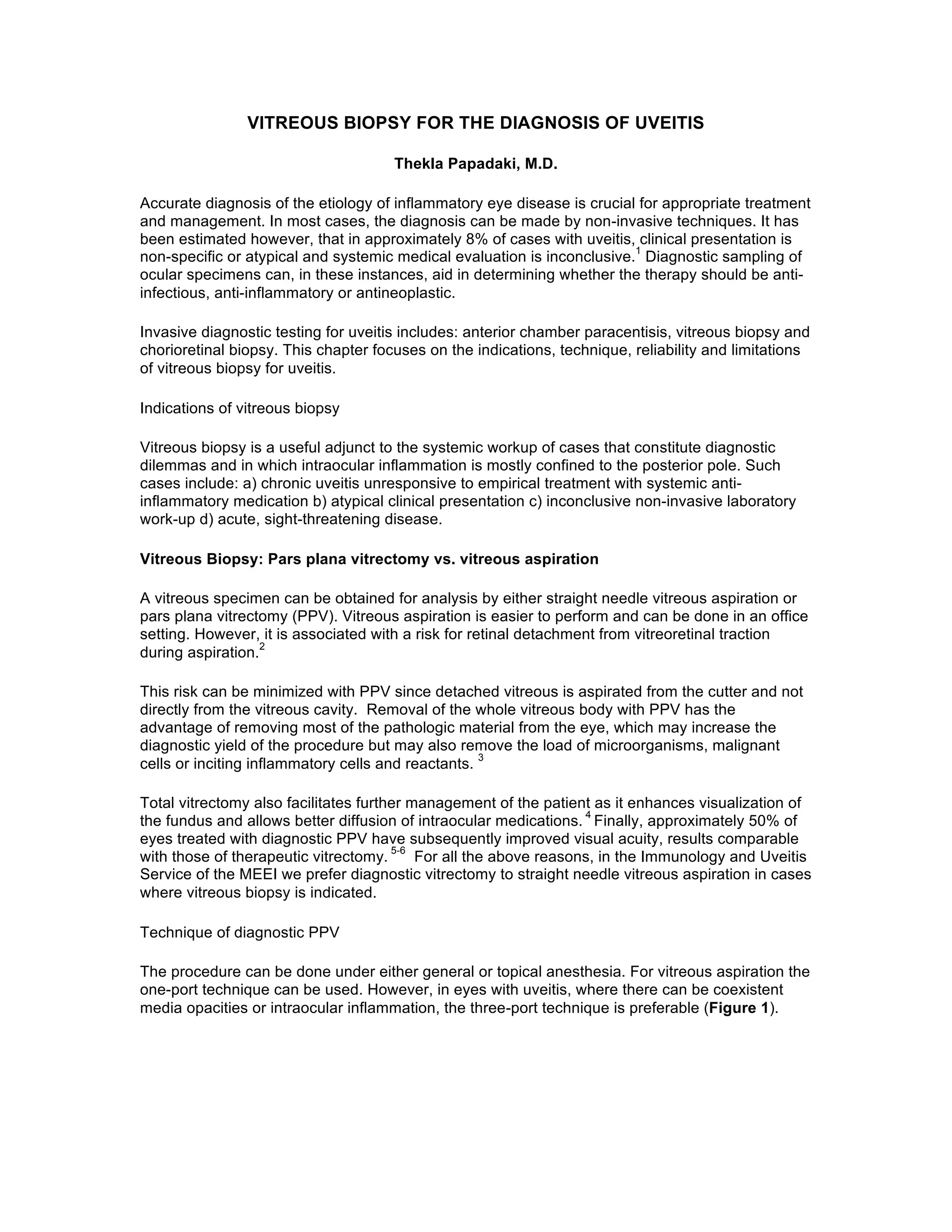 Vitreous biopsy in_the_diagnosis_of_uveitis | PDF
