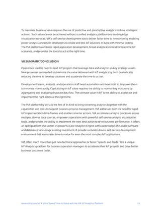 Vitria IoT Analytics Platform | PDF
