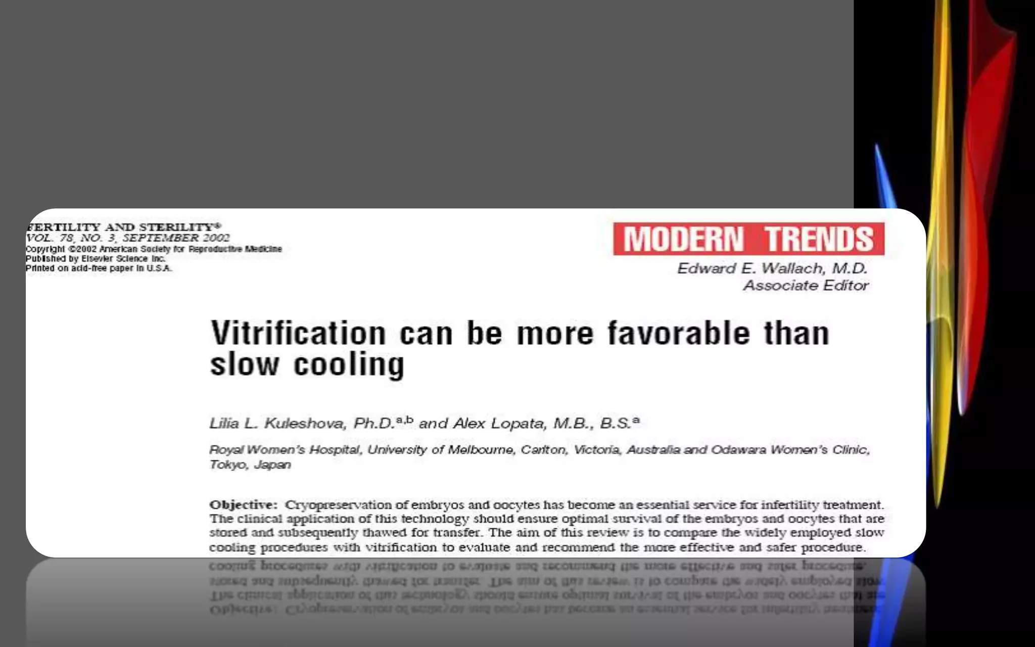 Vitrification in IVF | PPTX