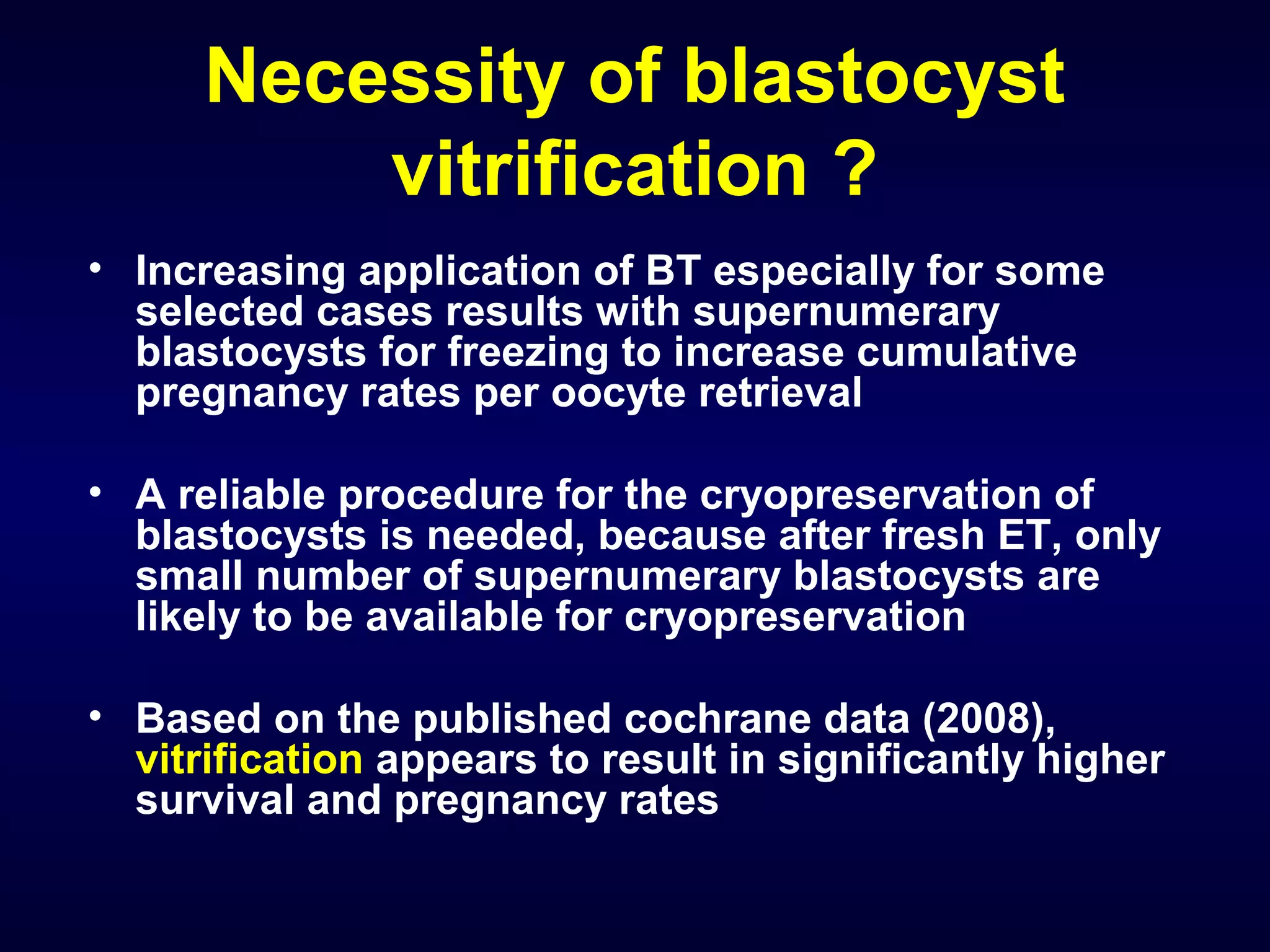 Vitrification of blastocyst stage embryos | PPT