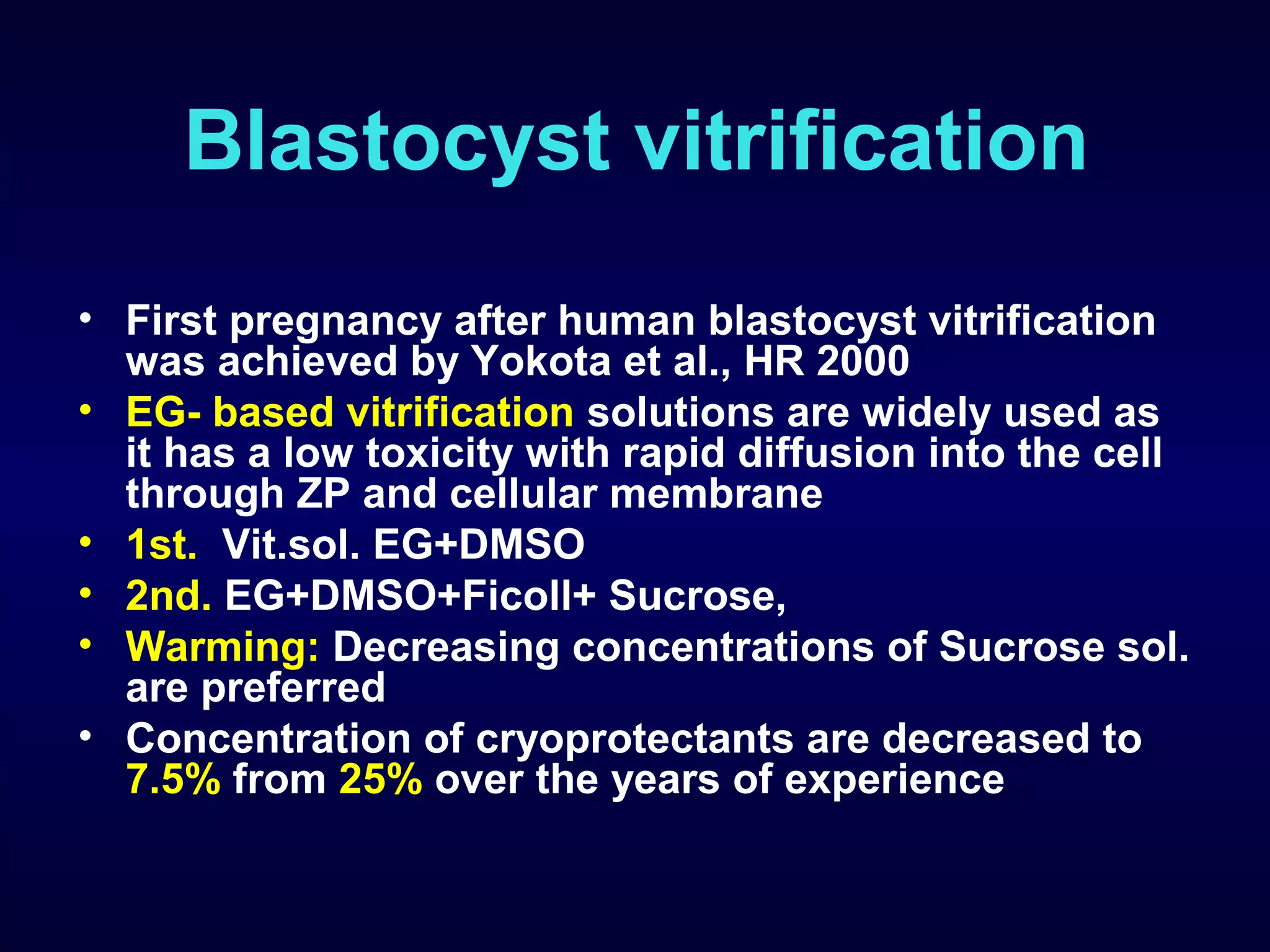 Vitrification of blastocyst stage embryos | PPT