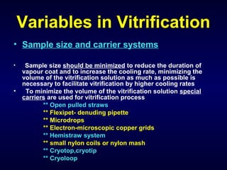 Vitrification of blastocyst stage embryos | PPT