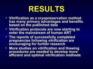 Vitrification of blastocyst stage embryos | PPT