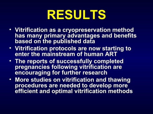 Vitrification of blastocyst stage embryos | PPT
