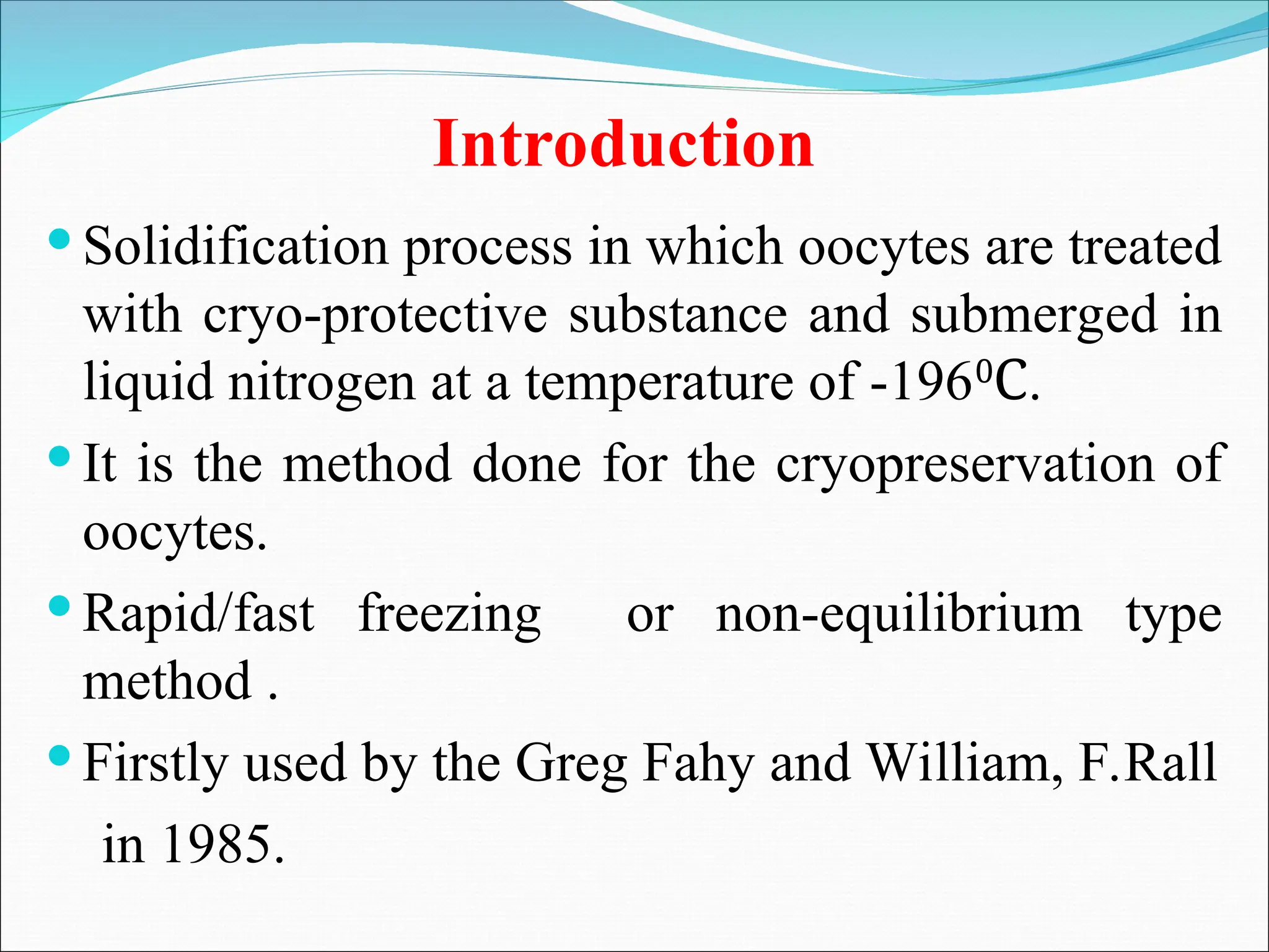 Vitrification of oocytes ppt | PPT