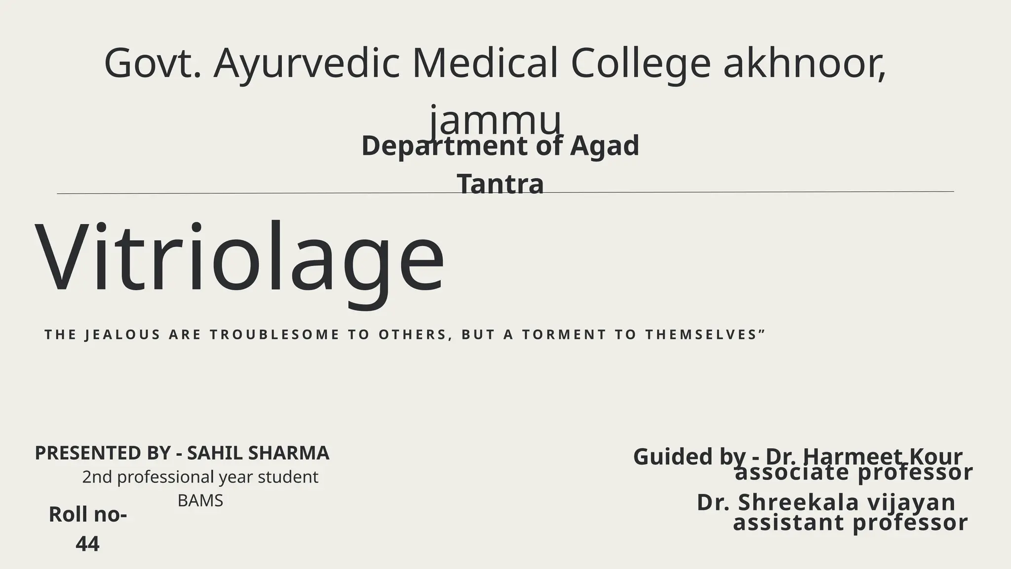 Vitriolage and acid attacks and their medico legal importance | PPTX