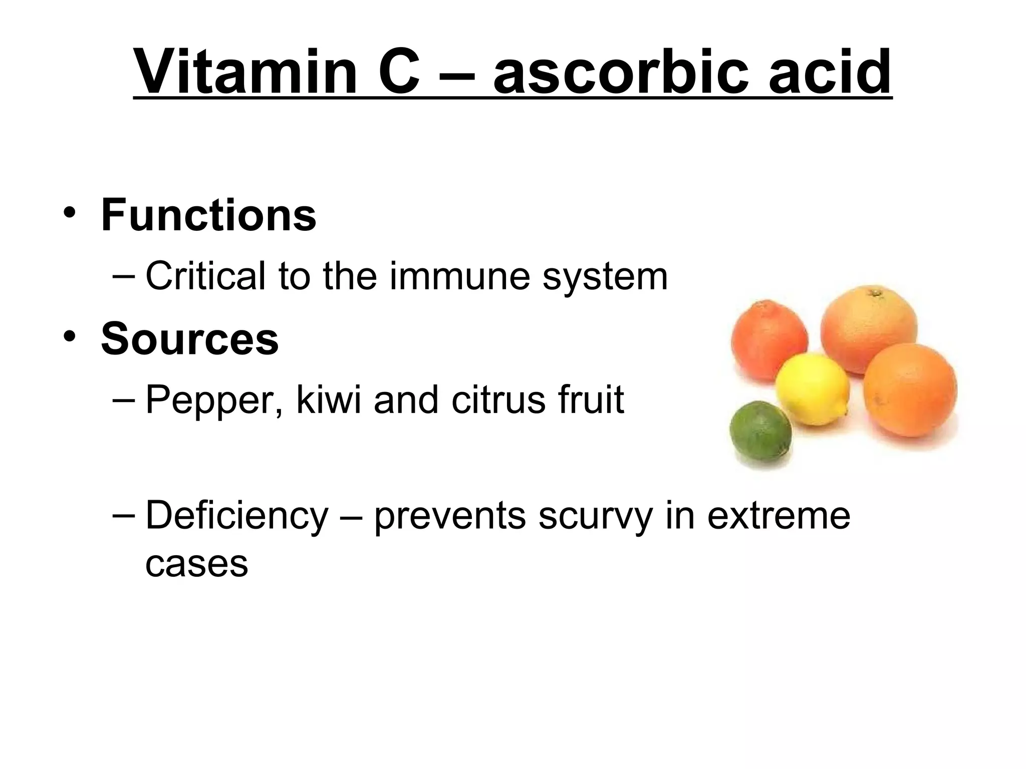 Vitamins, minerals and water | PPT
