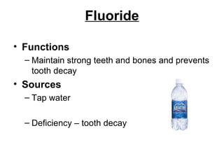 Vitamins, minerals and water | PPT