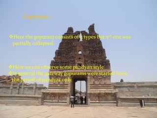 Vittala swami temple vijayanagara architecture (dravidian style). | PPTX