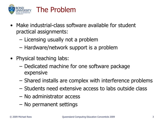 QCEC2009 Virtual IT Teaching Laboratory | PPT