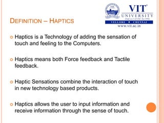 HAPTIC TECHNOLOGY | PPT