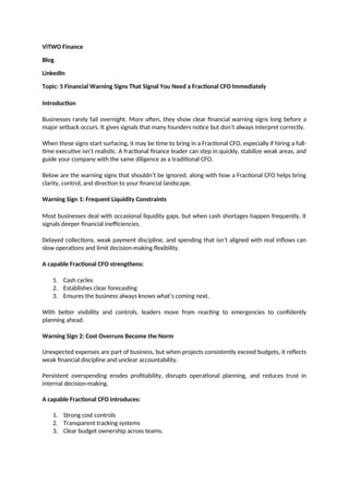 5 Financial Warning Signs That Signal You Need a Fractional CFO ...