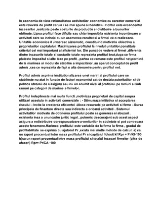 Profitul | PDF