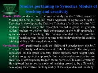 "MFS appraoach of Synectics Model | PPT