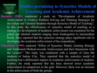 "MFS appraoach of Synectics Model | PPT