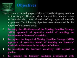 "MFS appraoach of Synectics Model | PPT