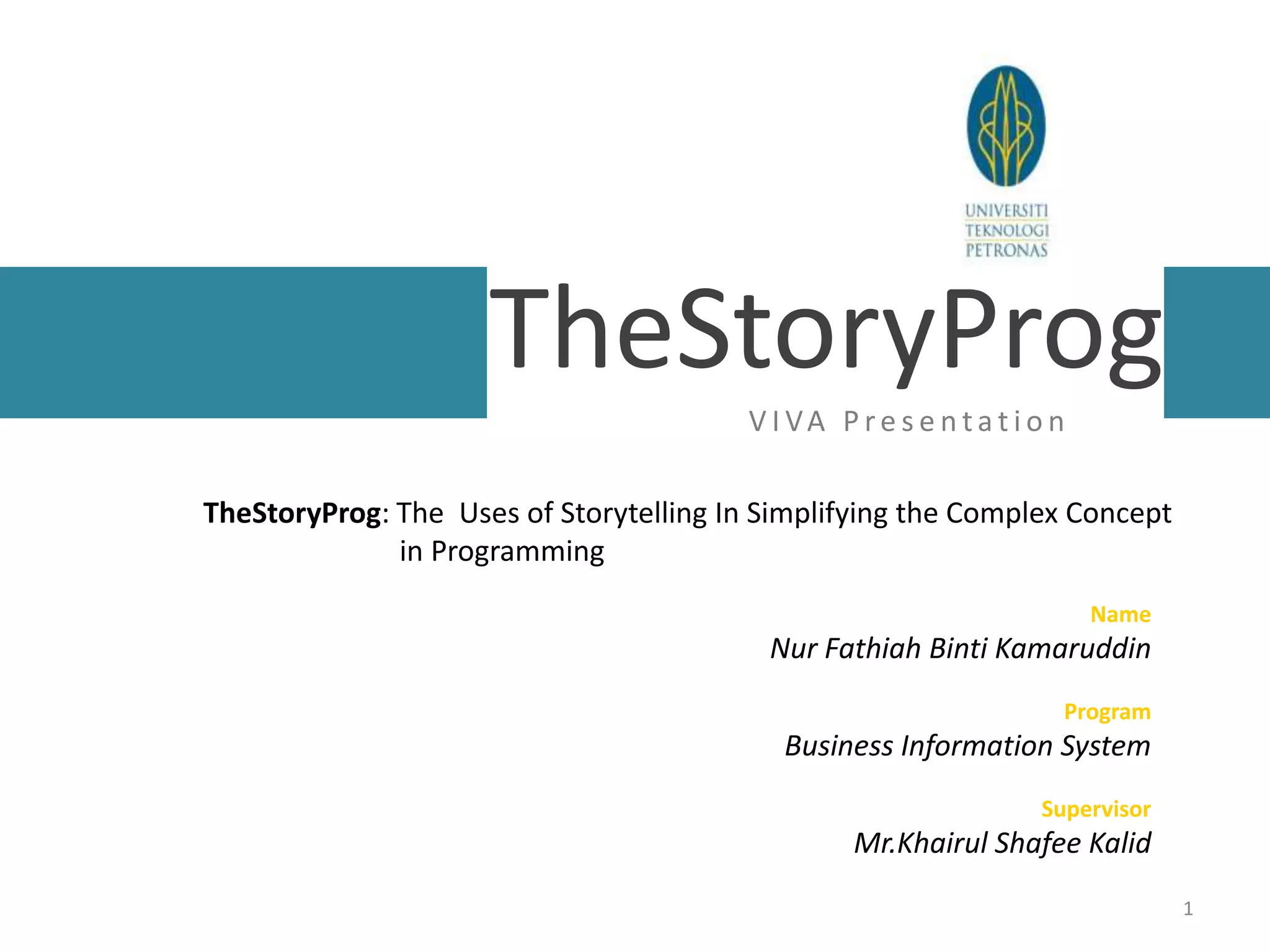 The Uses of Storytelling In Simplifying the Complex Concept in ...