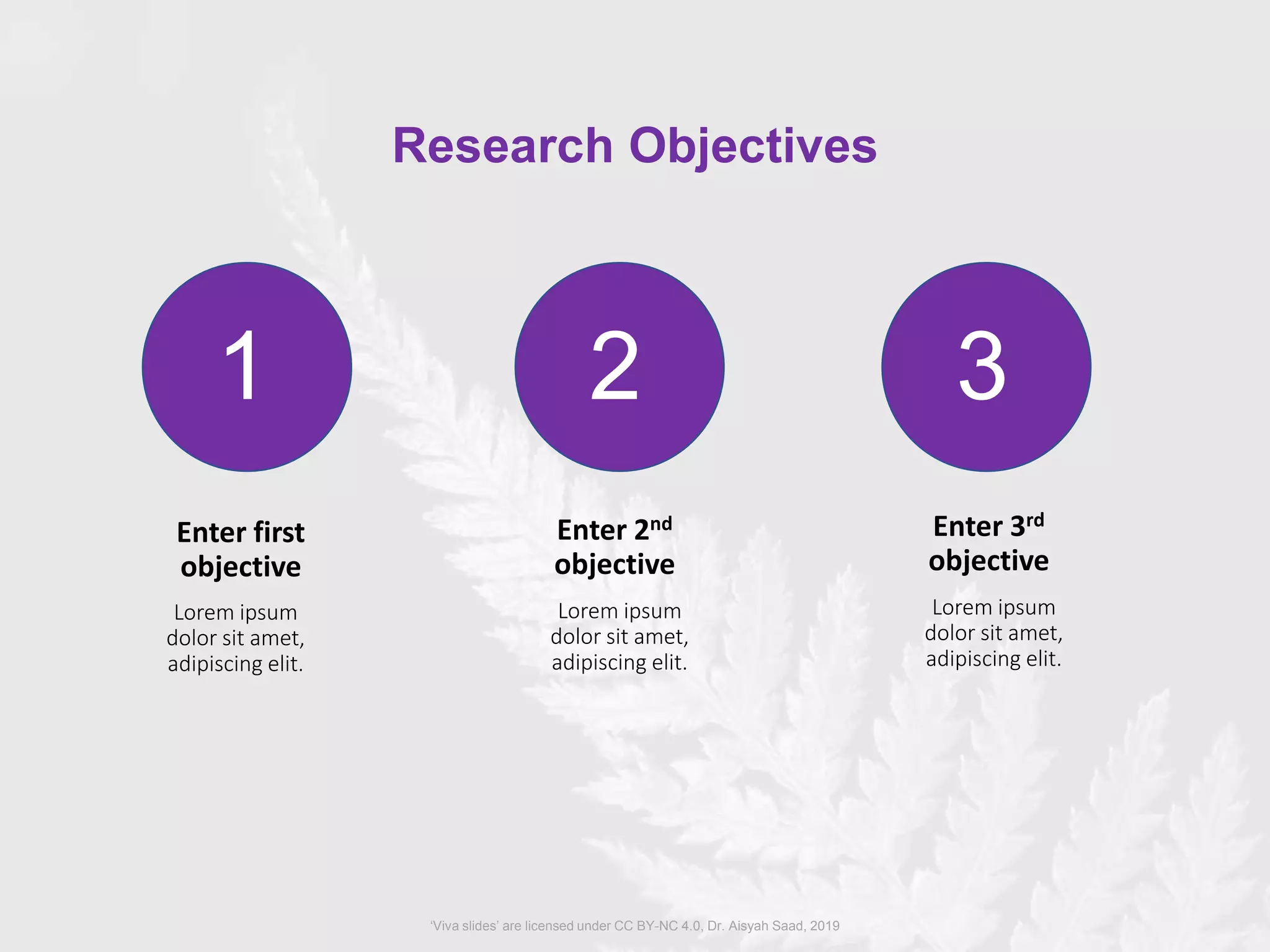 Free VIVA Presentation Templates | 4Research Objectives | PPTX