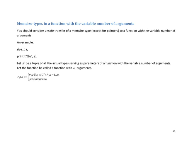 The static code analysis rules for diagnosing potentially unsafe constructions from the ...