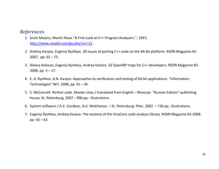 The static code analysis rules for diagnosing potentially unsafe ...