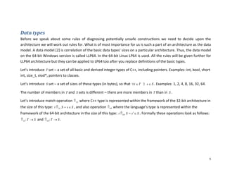 The static code analysis rules for diagnosing potentially unsafe ...