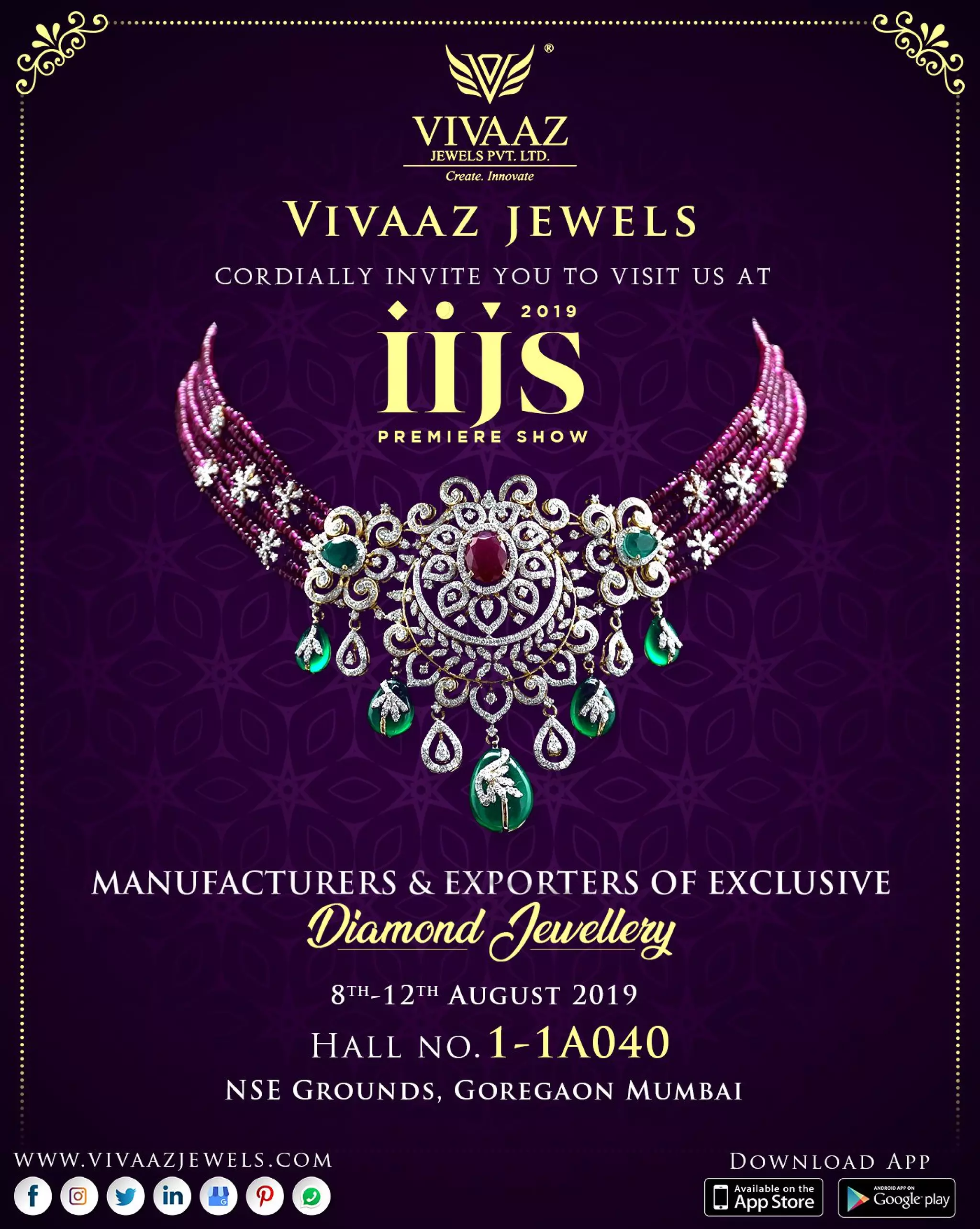 Vivaaz Jewels- IIJS2019 Invitation | PDF