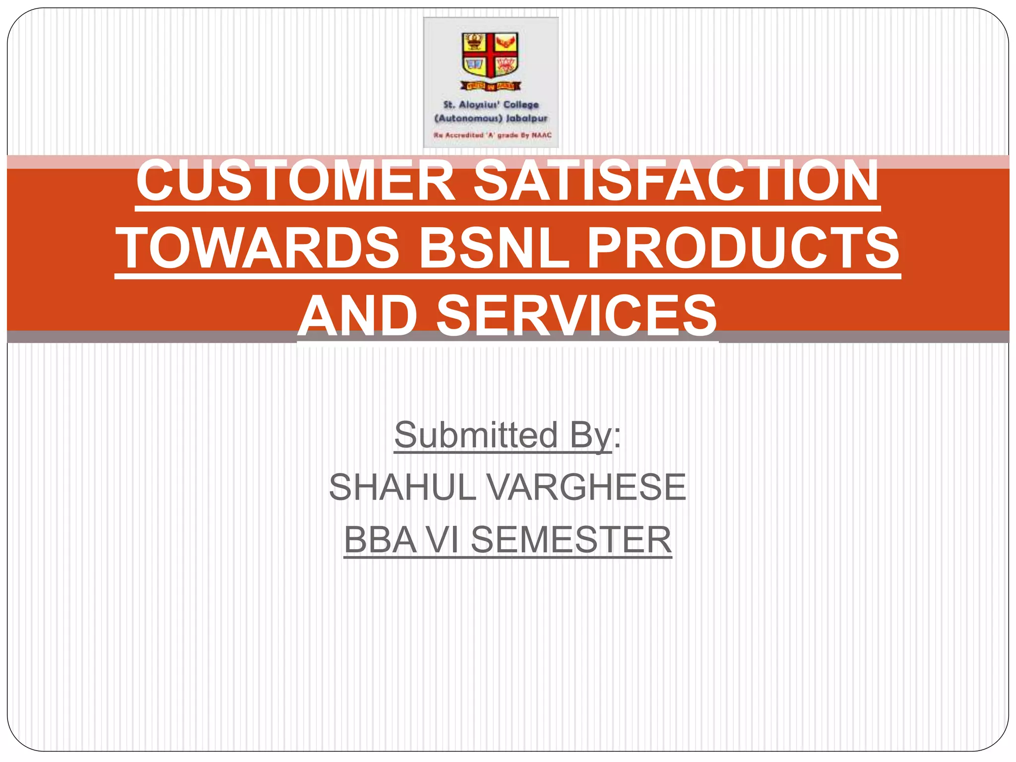 RESEARCH ON BSNL | PPTX